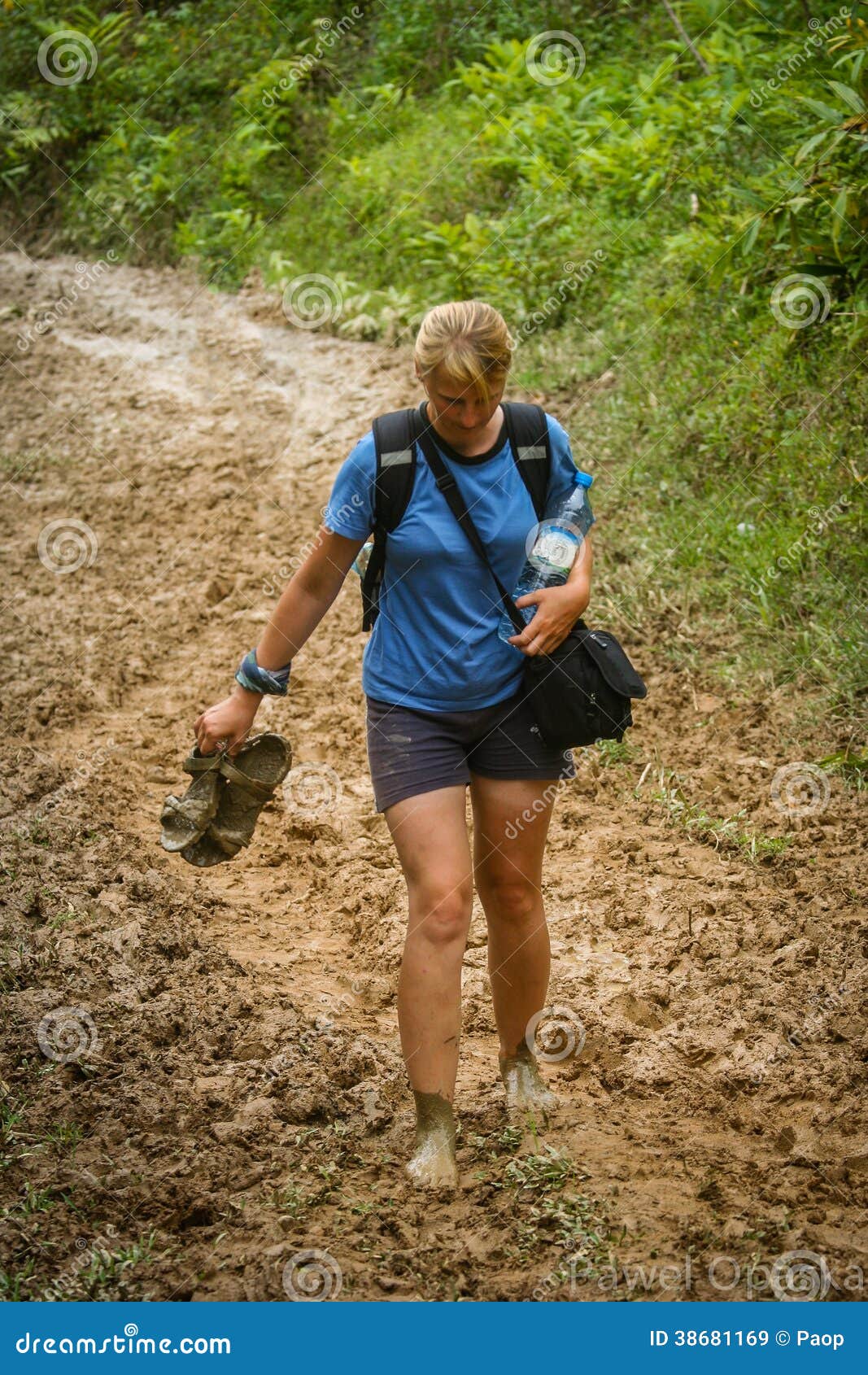 On the muddy road stock image. Image of environment, hardship - 38681169
