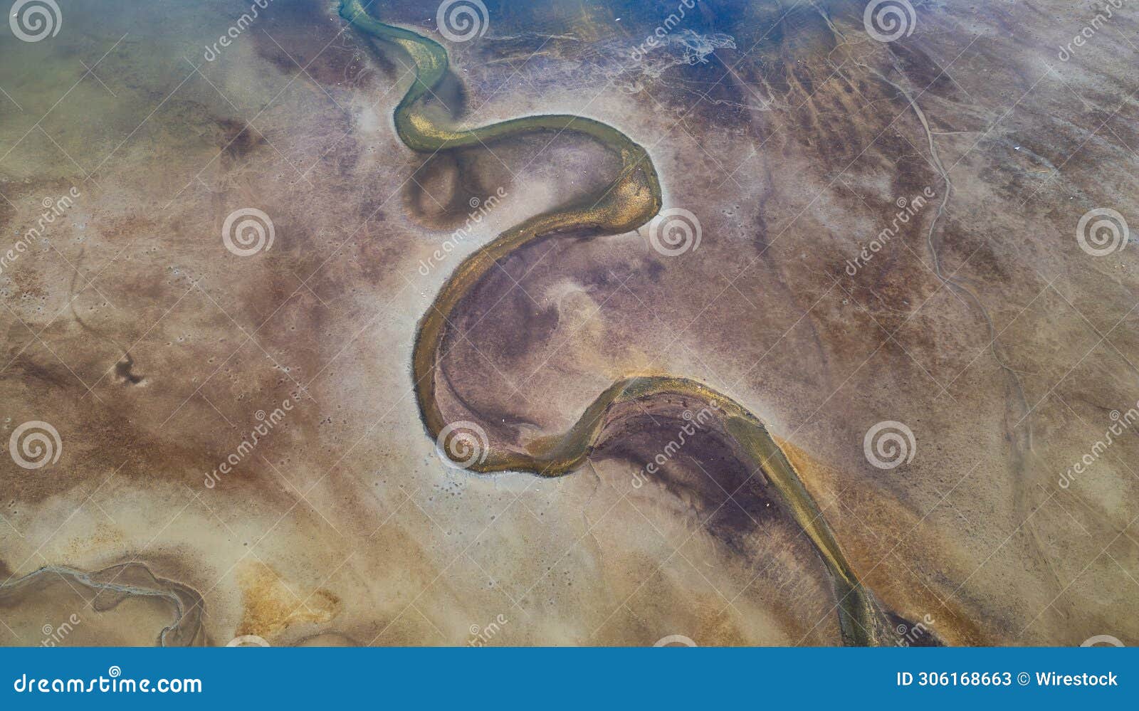 Muddy Shore on the Pacific Ocean Shore. Aerial Nature Background Stock ...