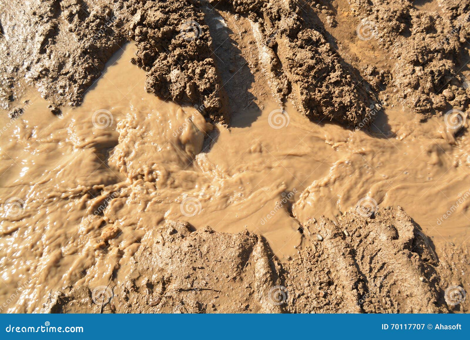 Muddy Spring Stream stock image. Image of loam, natural - 70117707