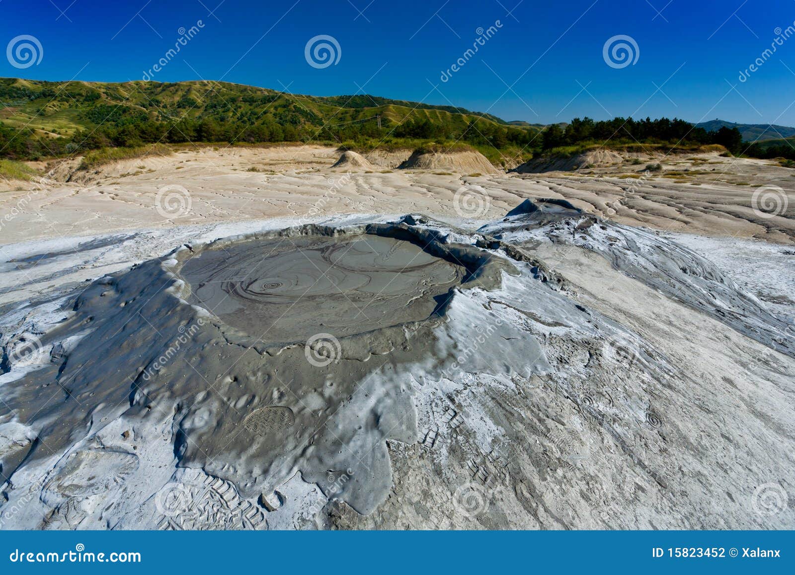 Muddy Volcanoes from Romania Stock Photo - Image of desert, nature ...