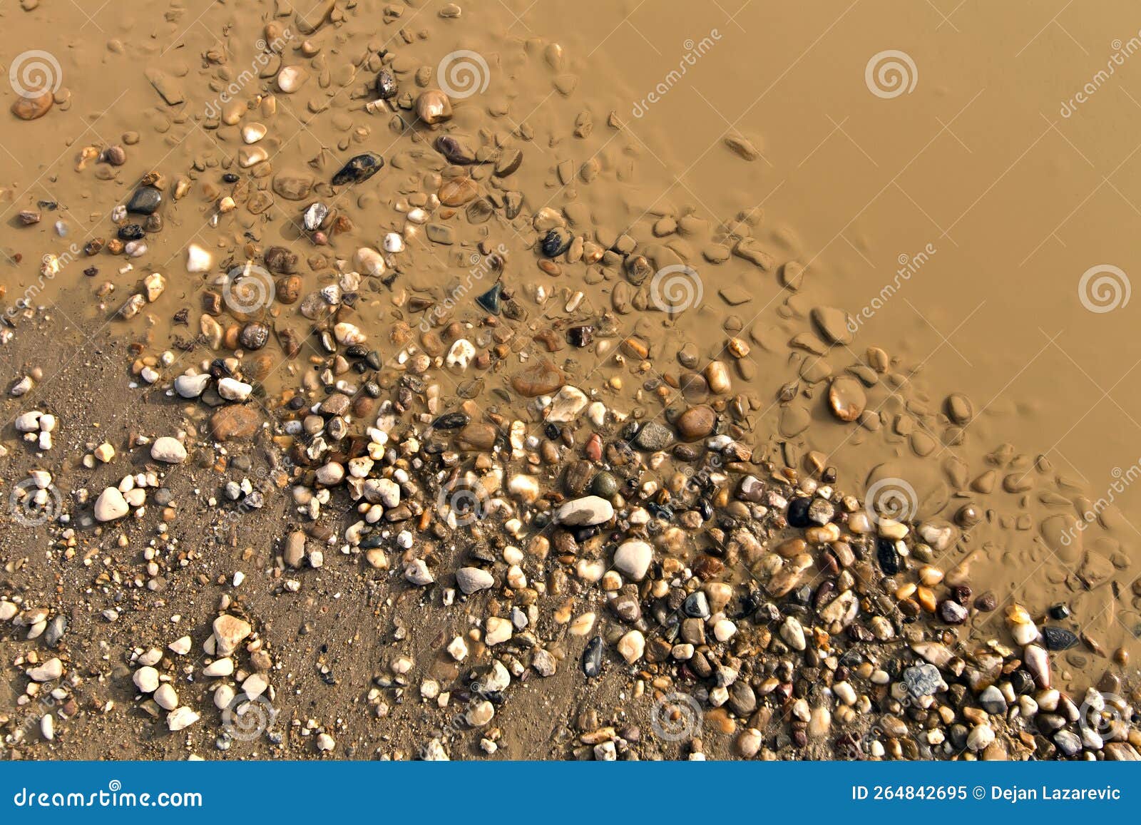 Muddy water stock image. Image of sand, landscape, horizontal - 264842695