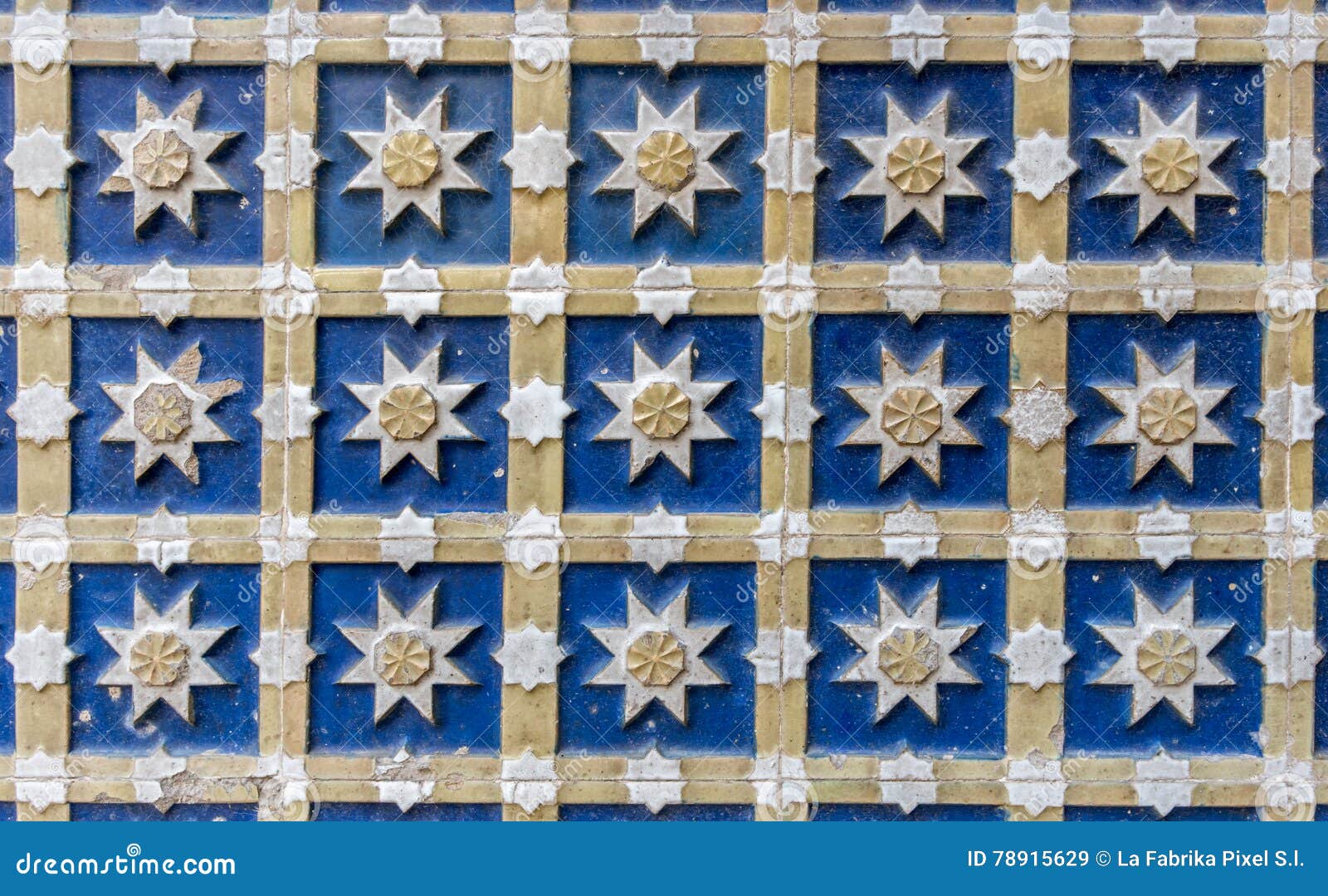 Mudejar tilework stock image. Image of spain, mosaic - 78915629