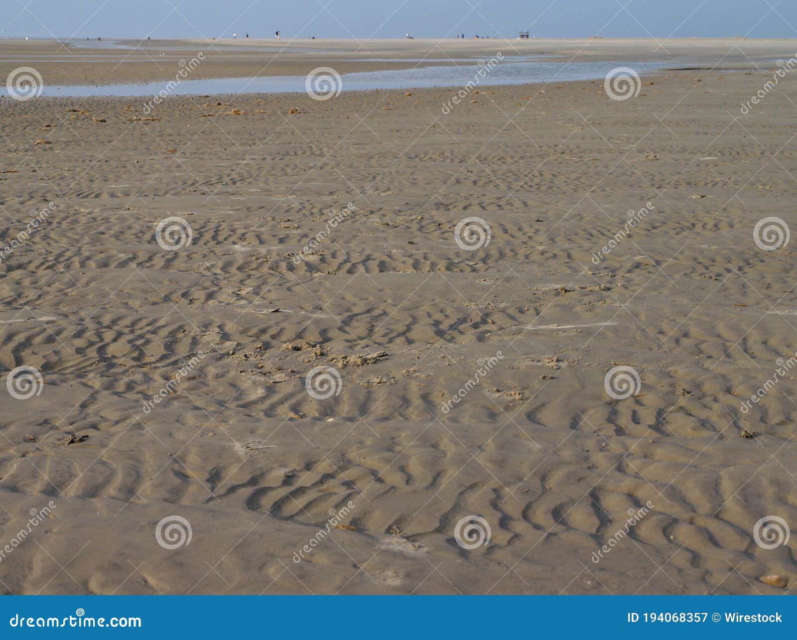 Mudflat Beach, Focus on Foreground Stock Image - Image of destination ...