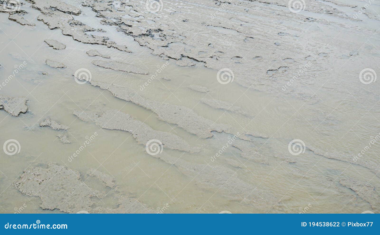 Mudflat in Sea, Nature Background Stock Photo - Image of shoreline ...