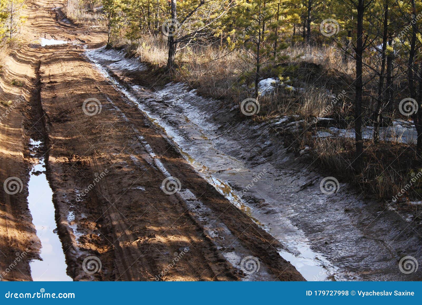 Mudflow stock photo. Image of puddles, massive, impassable - 179727998