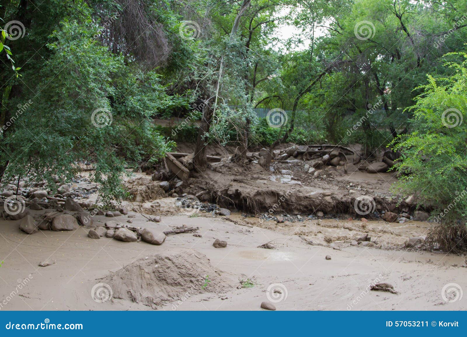 Mudflow stock image. Image of environmental, landslide - 57053211