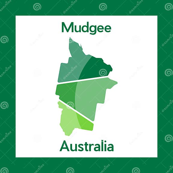 Mudgee City Map Modern Creative Logo Stock Illustration - Illustration ...