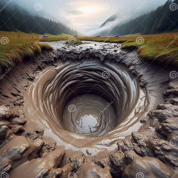 Mudhole a Hole or Pit Filled Wit Stock Image - Image of item, mudhole: 324429555
