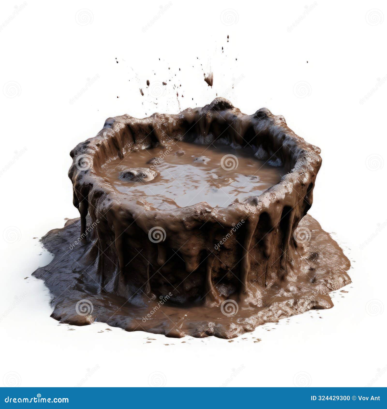 Geothermal Bubbling Mud Pool With Erupting Mud Spouts Royalty-Free ...