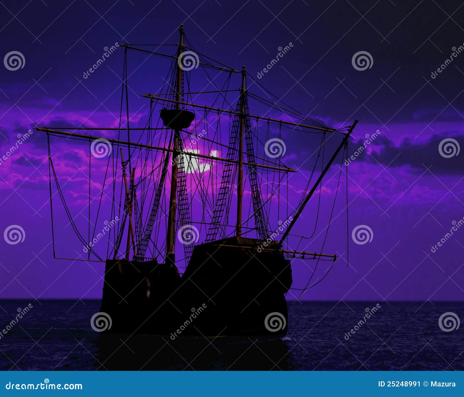 Muelle De La Nave De Pirata Imagen de archivo - Imagen de saqueador ...