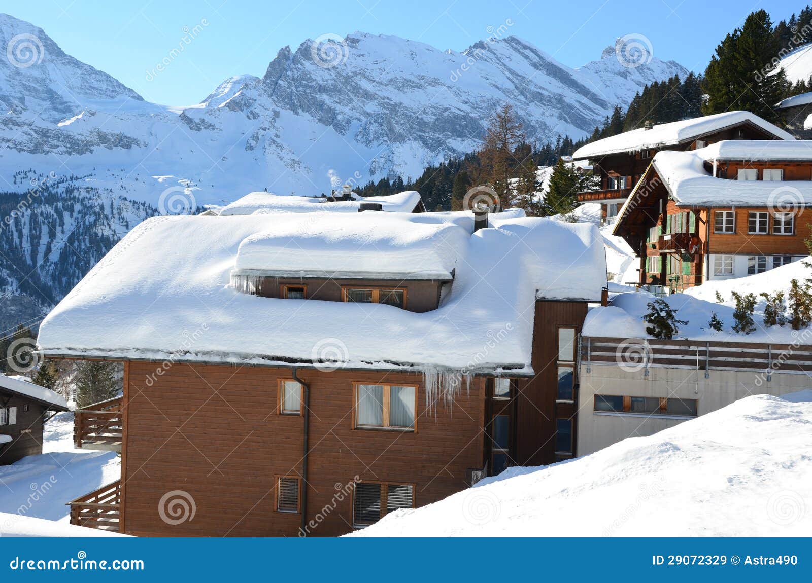 Muerren, Switzerland stock image. Image of muerren, resort - 29072329