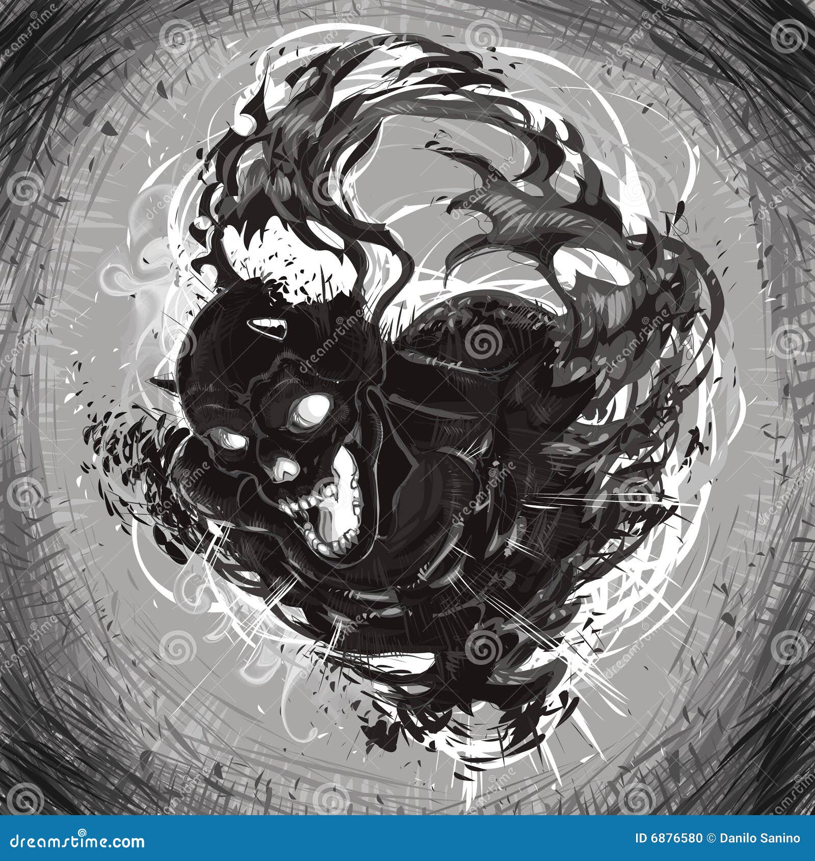 Muerte oscura ilustración del vector. Ilustración de negro - 6876580