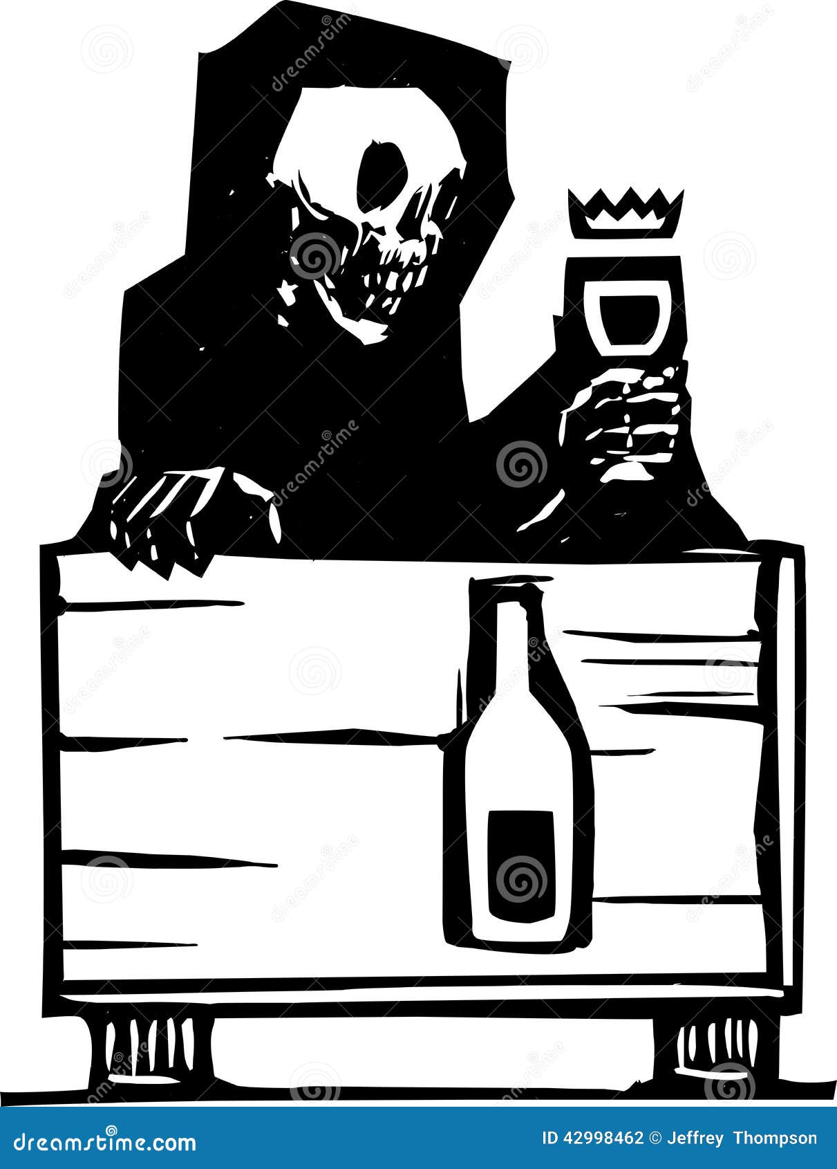 Muerte y vino ilustración del vector. Ilustración de muerte - 42998462