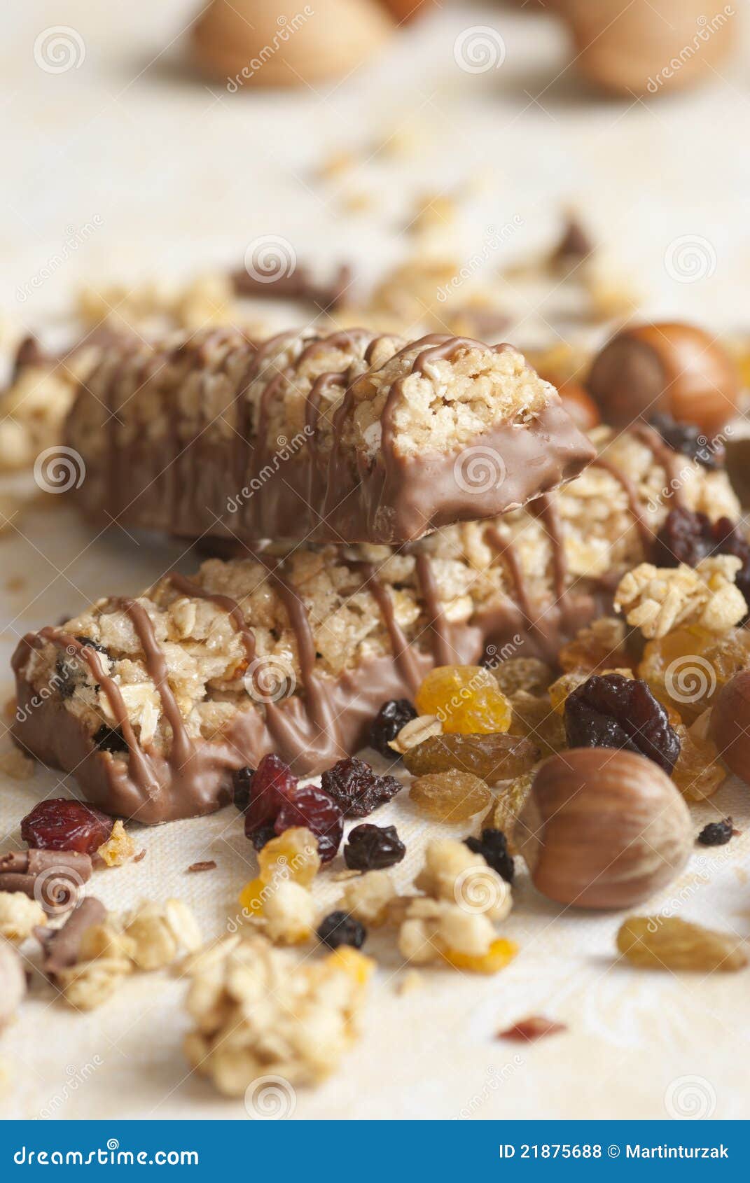 Muesli bars stock photo. Image of food, nuts, oatmeal - 21875688