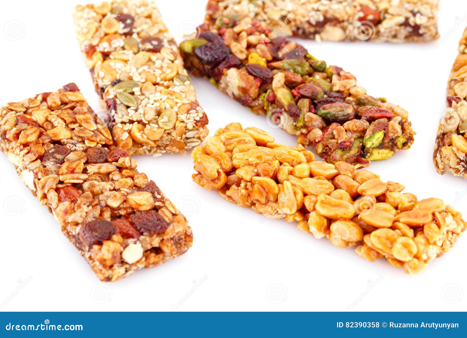 Muesli bars stock photo. Image of chewy, natural, isolation - 82390358