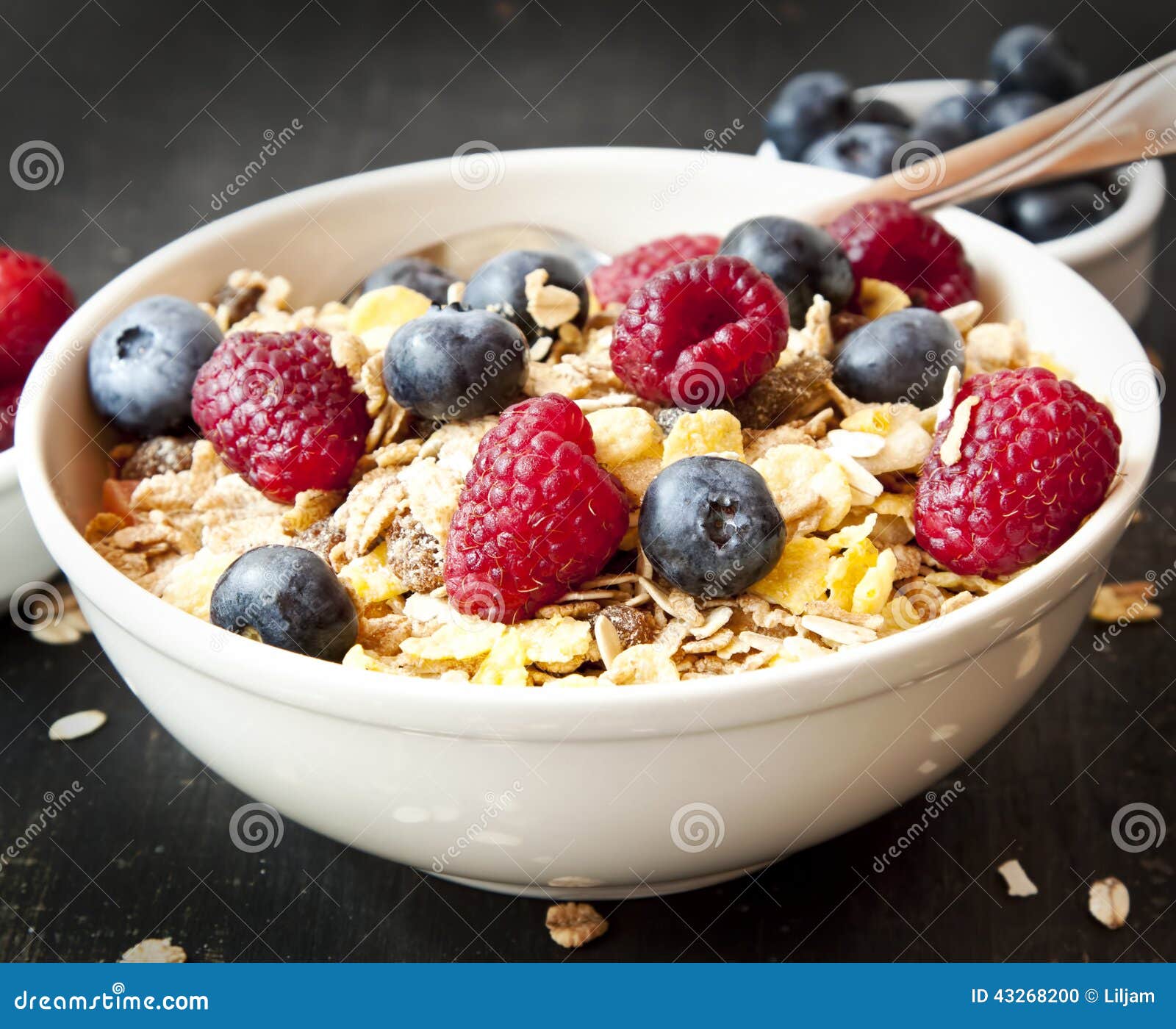 Muesli with Berries for Breakfast Stock Photo - Image of flake, fresh ...