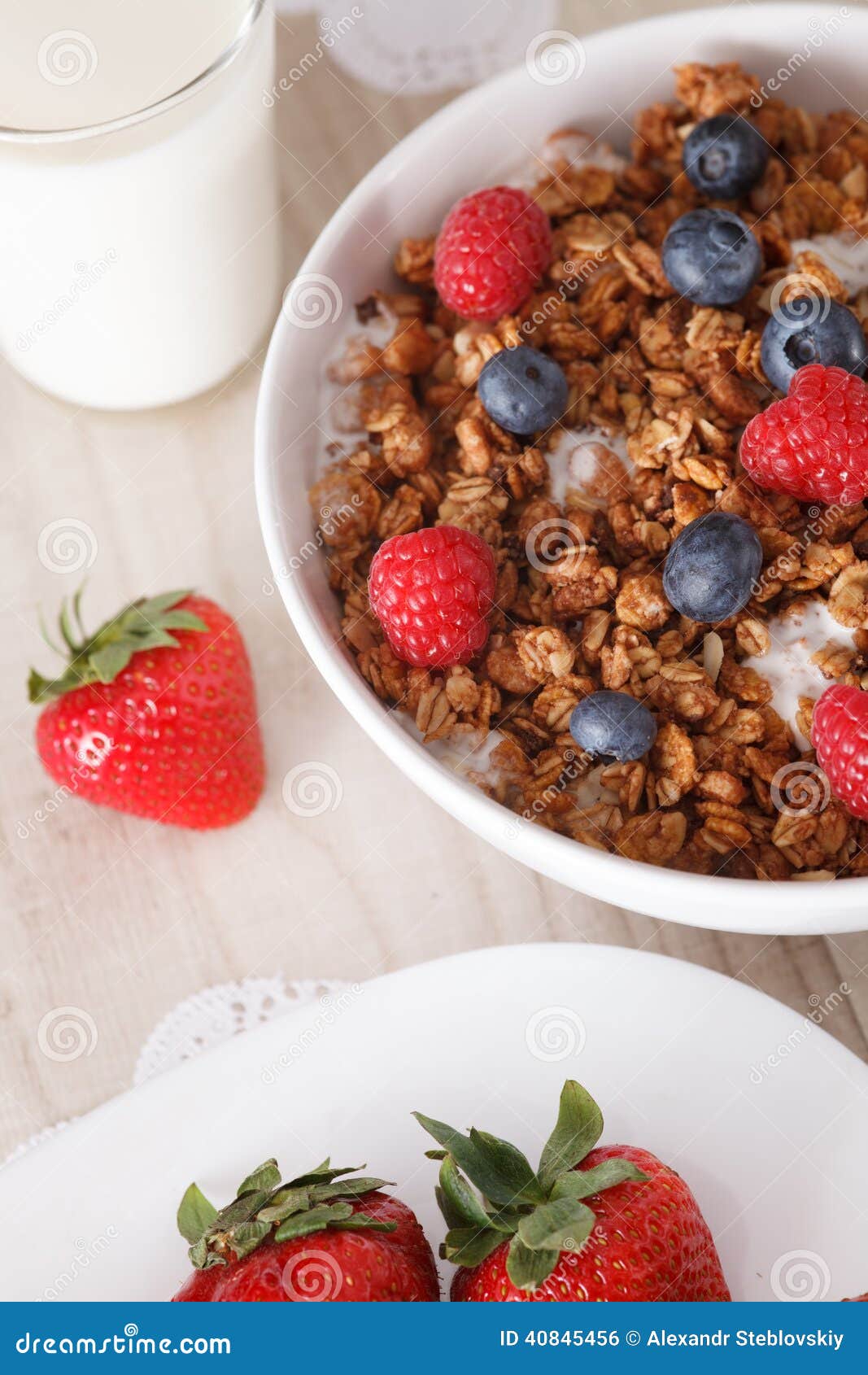 Muesli with berries stock photo. Image of ripe, grain - 40845456