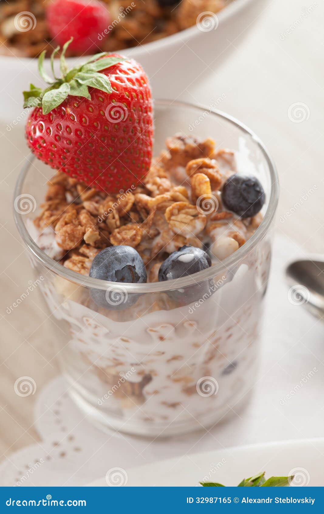 Muesli with berries stock image. Image of ripe, served - 32987165