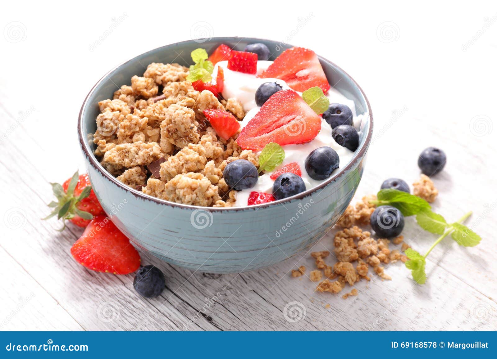 Muesli stock photo. Image of berry, diet, breakfast, milk - 69168578