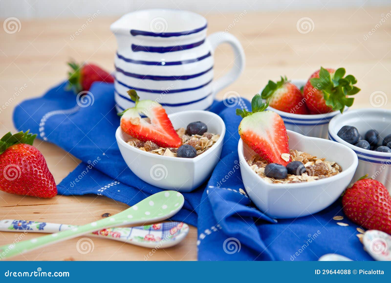 Muesli for breakfast stock photo. Image of berries, blueberries - 29644088