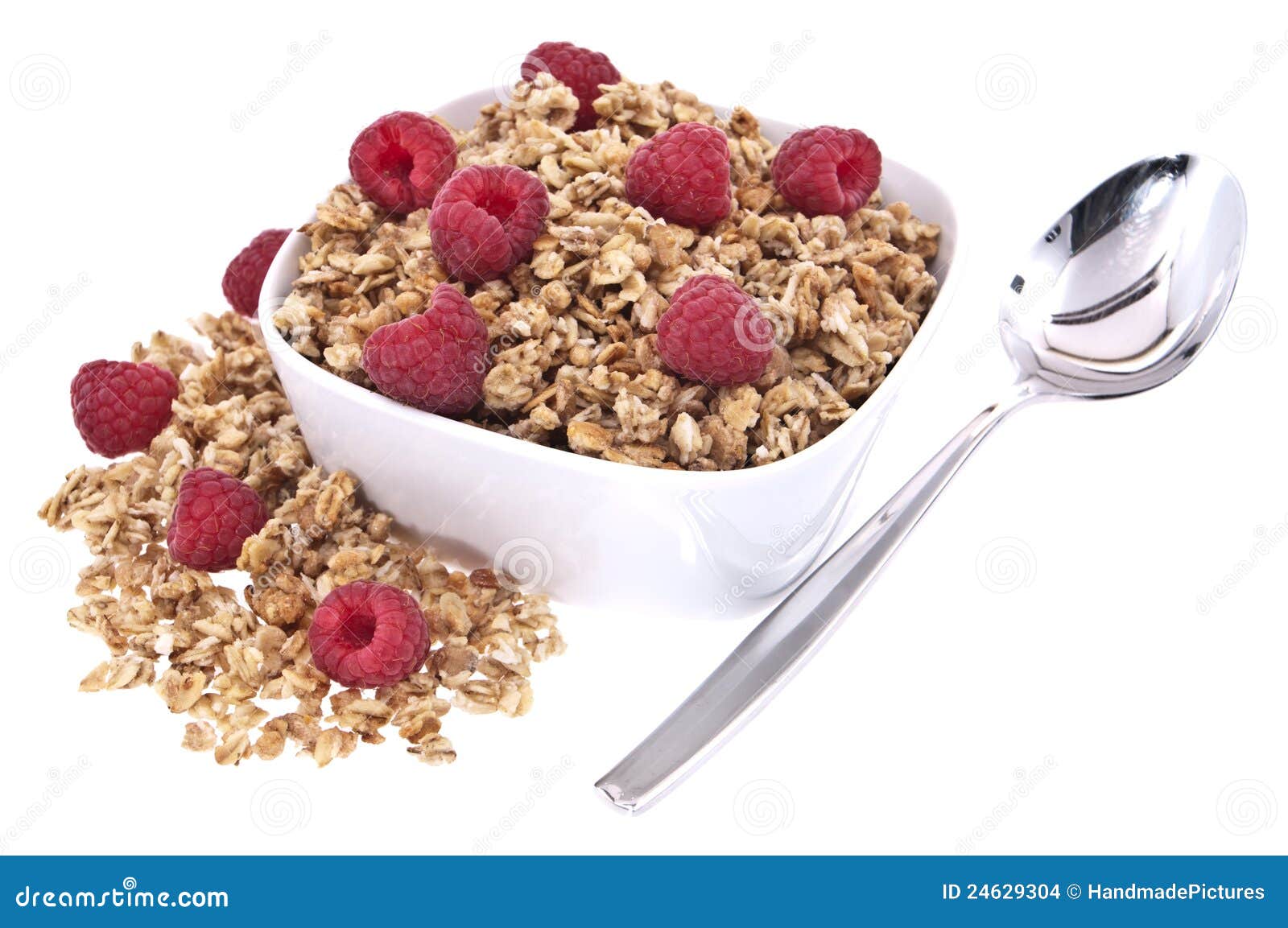 Muesli with Fresh Raspberries Stock Photo - Image of raspberry, grain ...