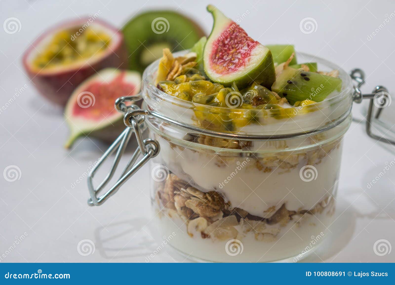 Muesli with Fruits and Yogurt Stock Image - Image of breakfast, muesli ...
