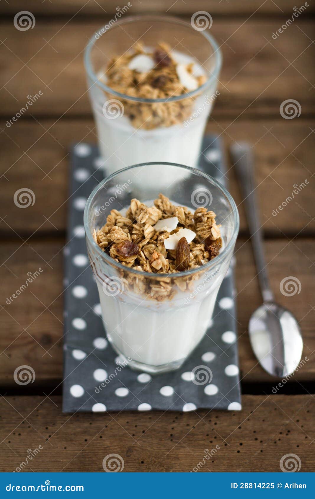 Muesli in Glass stock image. Image of meal, food, dishware - 28814225