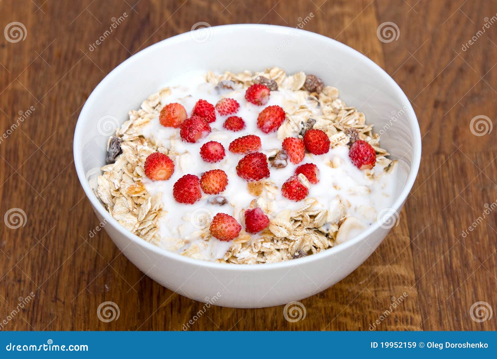 Muesli with Yoghurt and Wild Strawberry Stock Image - Image of fruit ...
