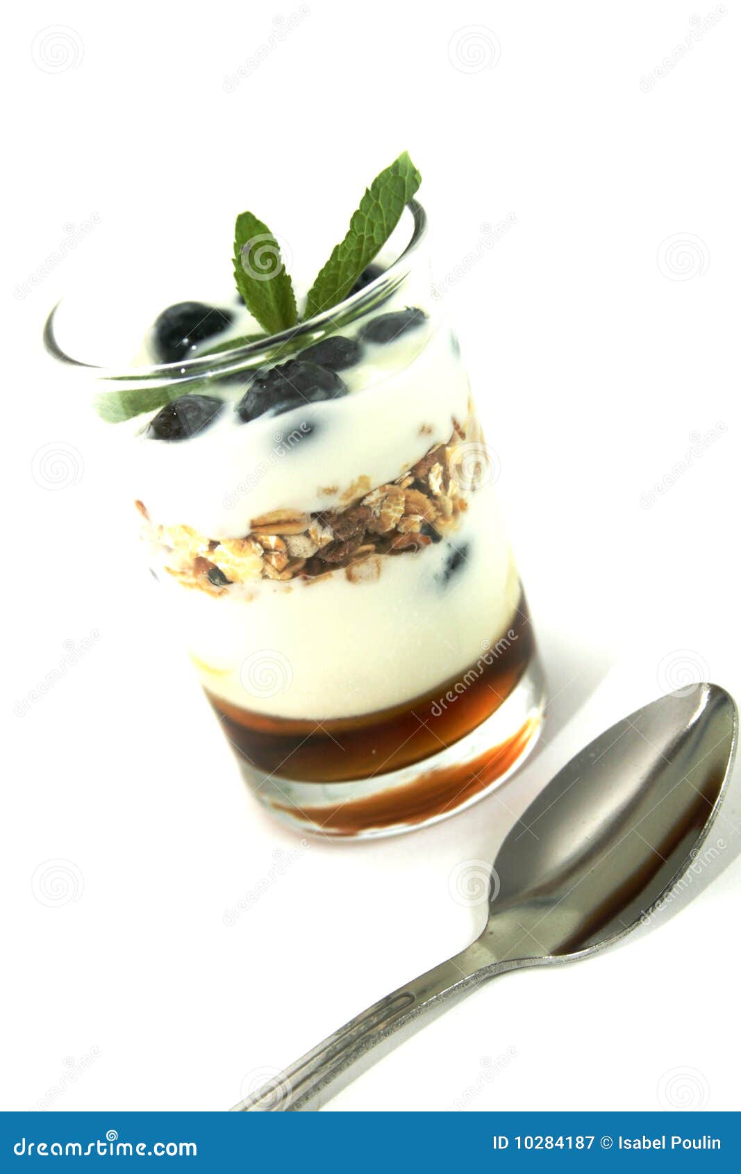 Muesli and yogurt stock image. Image of breakfast, vertical - 10284187