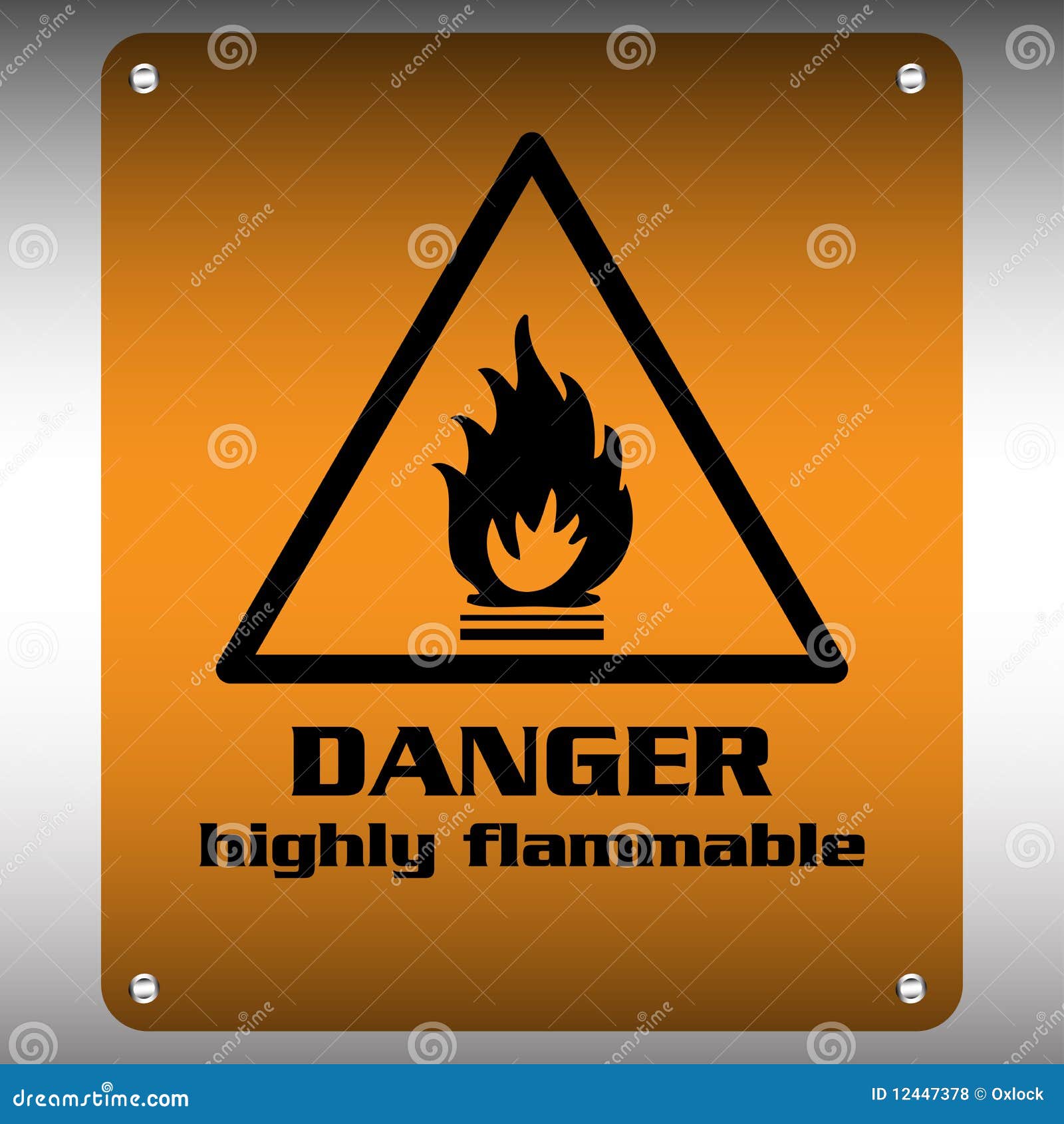 Muestra Altamente Inflamable Ilustración del Vector - Ilustración de ...