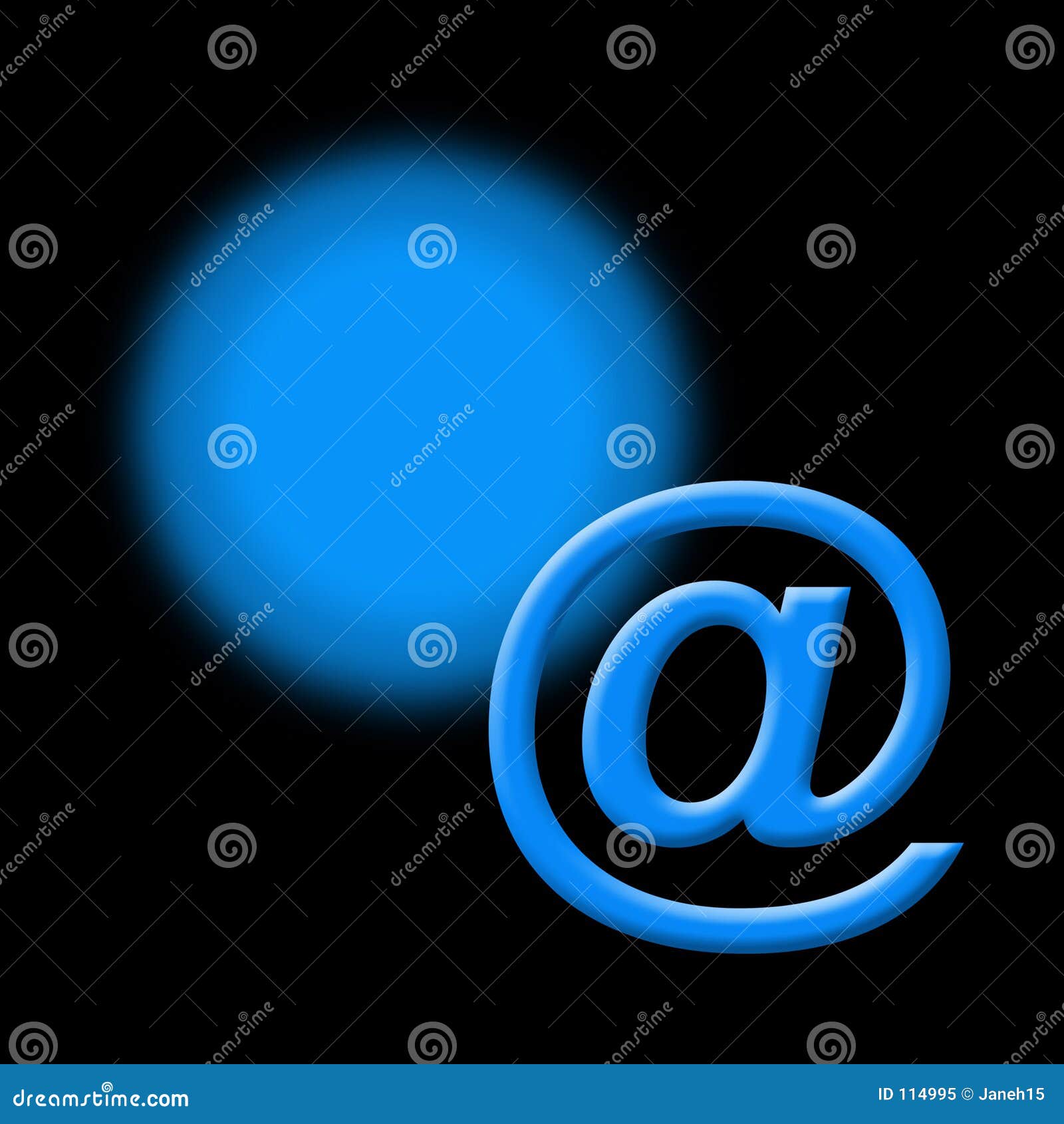 Muestra Azul Del Email En Negro Stock de ilustración - Ilustración de ...