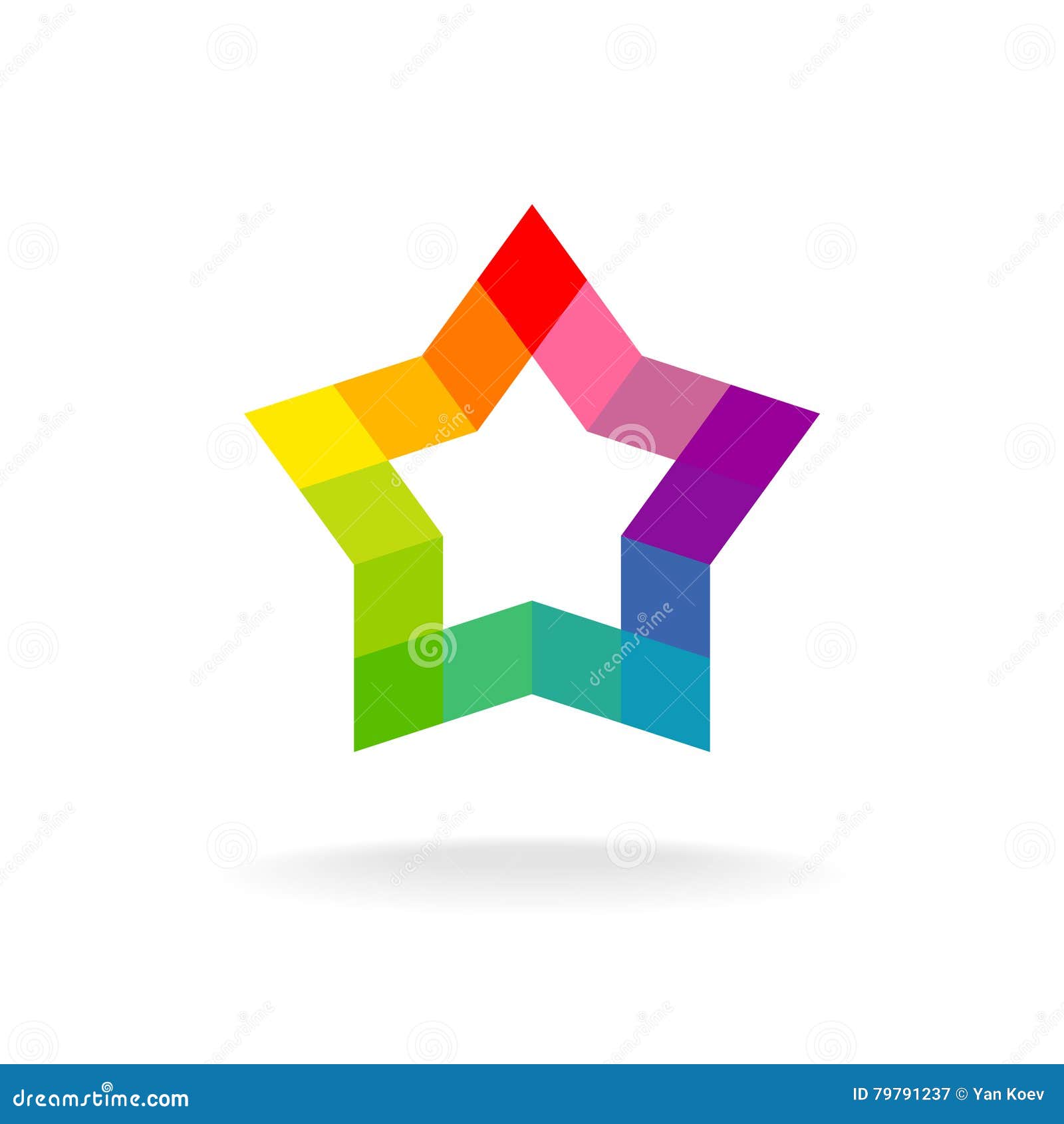 Muestra Colorida De La Estrella Elementos Del Rhombus Ilustración del ...