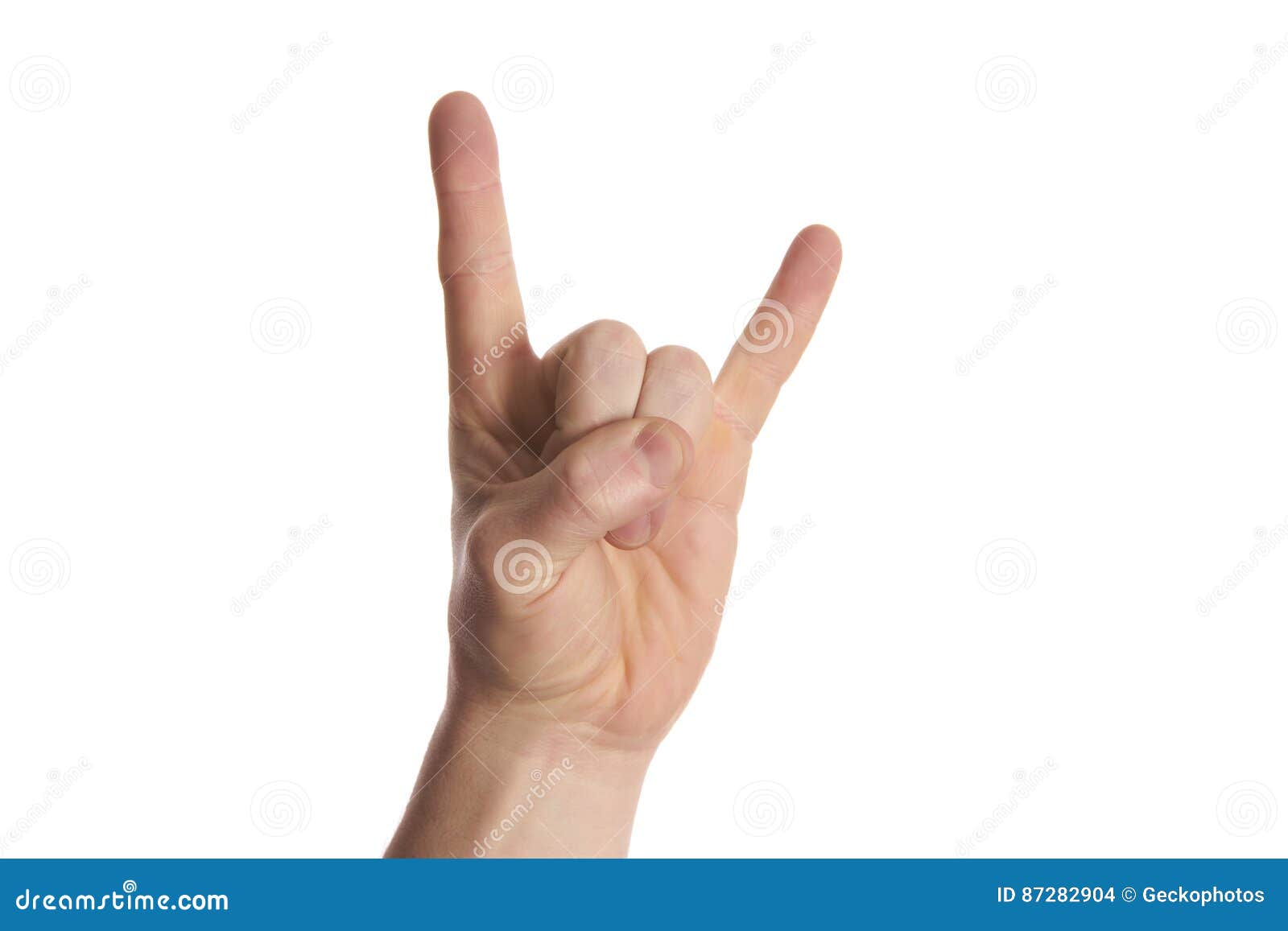 Muestra De La Mano Del Rock-and-roll Foto de archivo - Imagen de humano ...