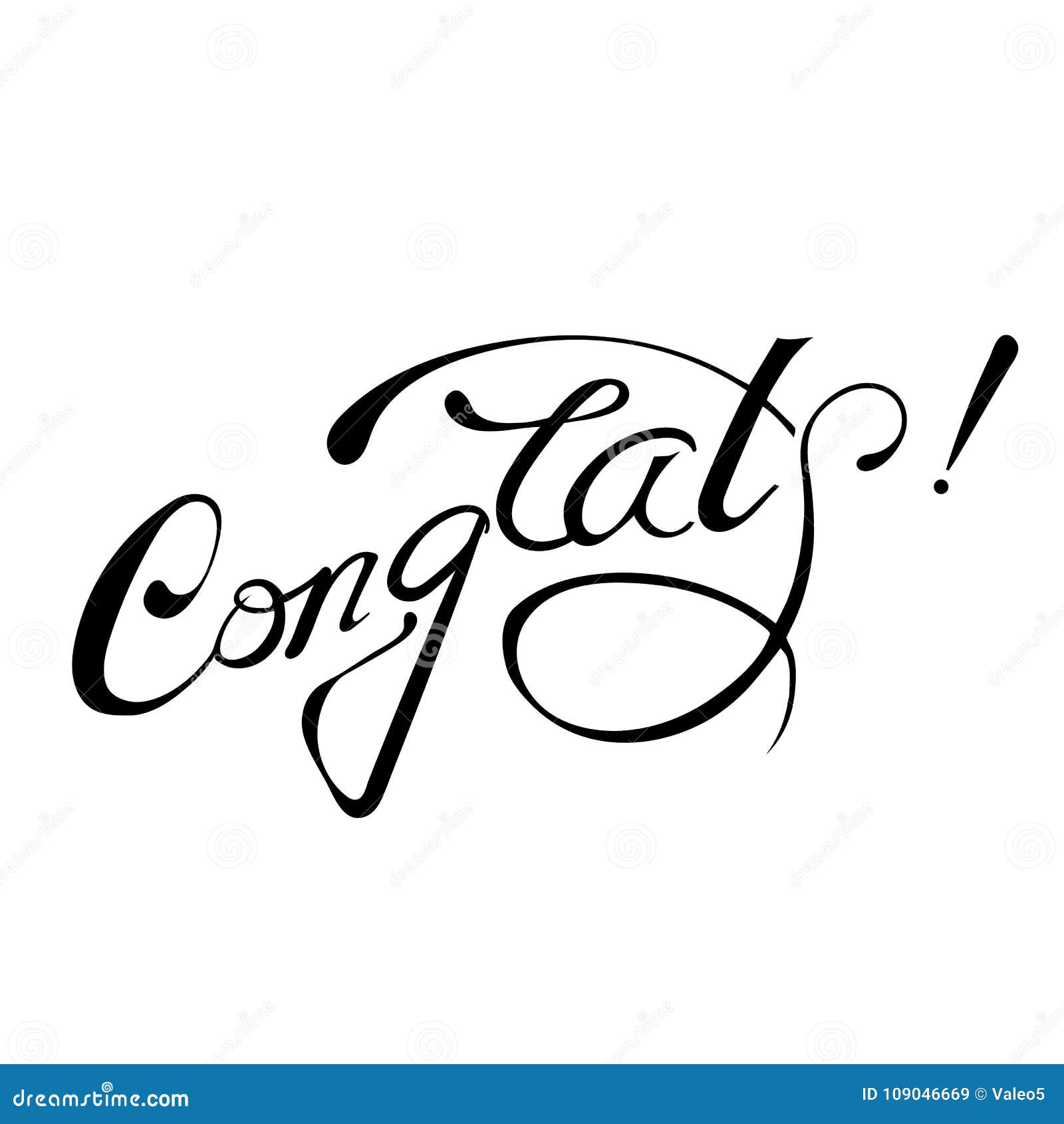 Muestra De Las Letras De Congrats Ilustración del Vector - Ilustración ...