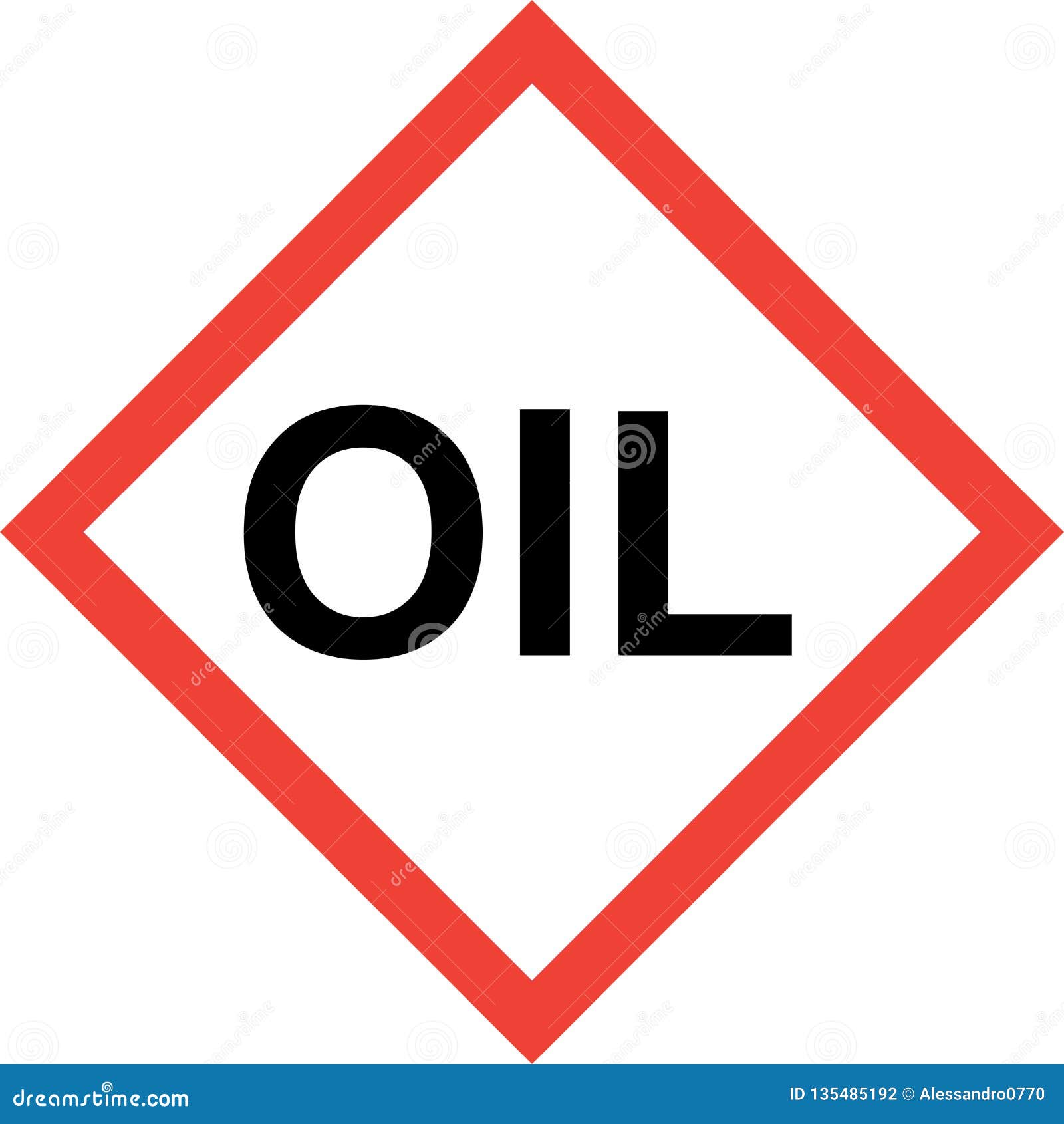 Muestra De Peligro Con El Texto Del Aceite Stock de ilustración ...