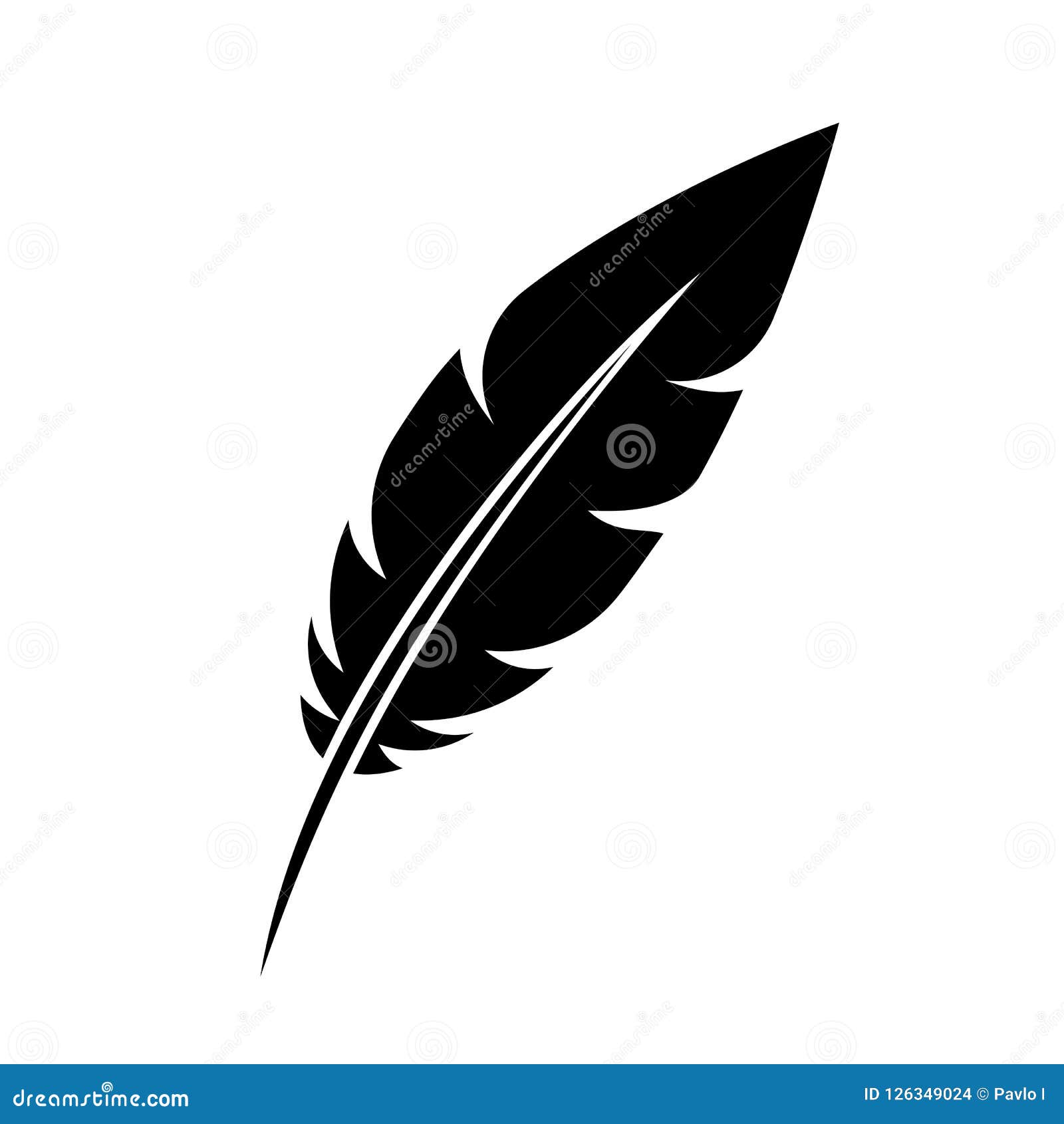 Muestra Del Icono De La Pluma - Vector Stock de ilustración ...