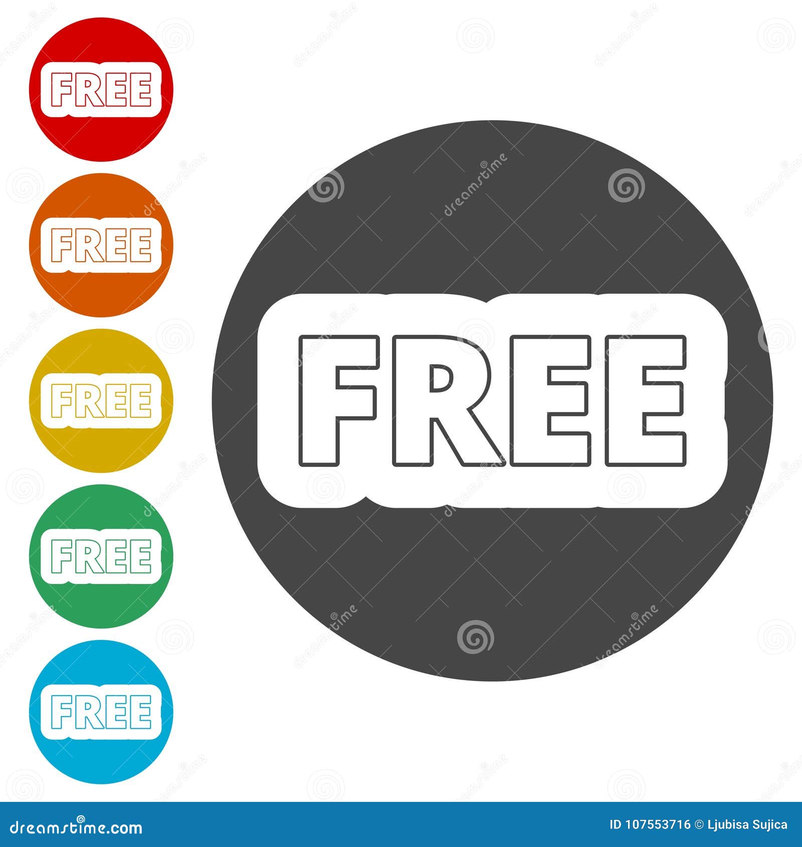 Muestra Libre, Icono Libre Del Vector Ilustración del Vector ...