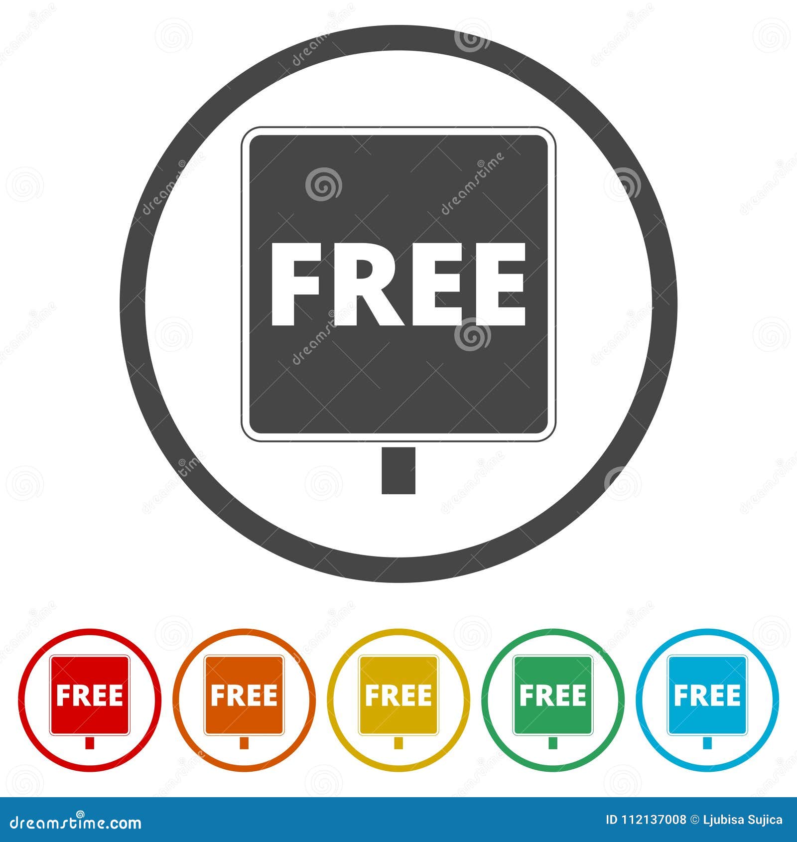 Muestra Libre, Icono Libre Del Vector, 6 Colores Incluidos Ilustración ...