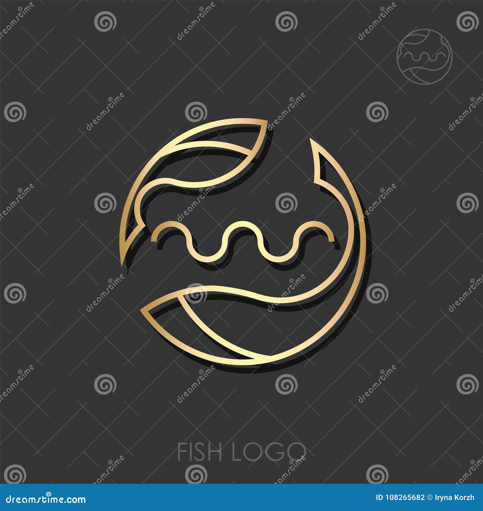 Muestra Piscis Del Zodiaco Logotipo Del Vector De Piscis Ilustración ...