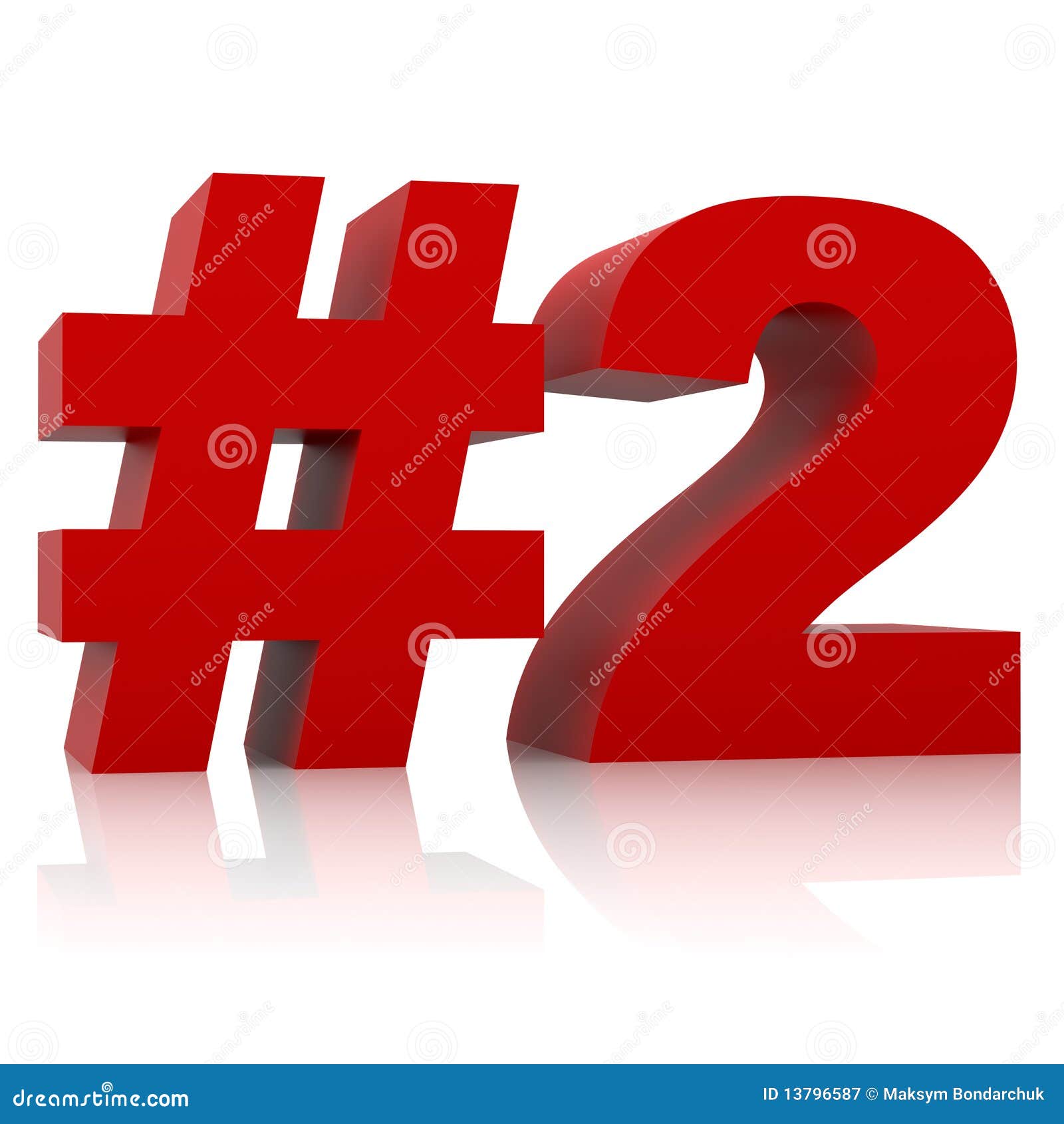 Muestra Roja De Número Dos Aislada En Blanco Stock de ilustración ...