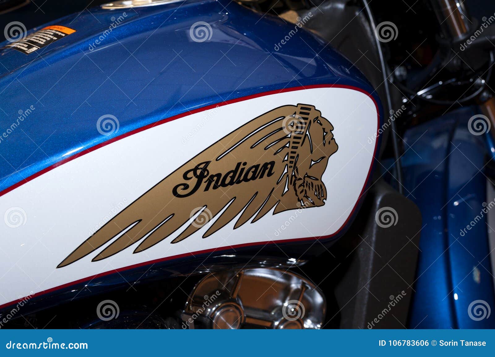 Muestra Y Logotipo Indios De La Motocicleta Foto editorial - Imagen de ...