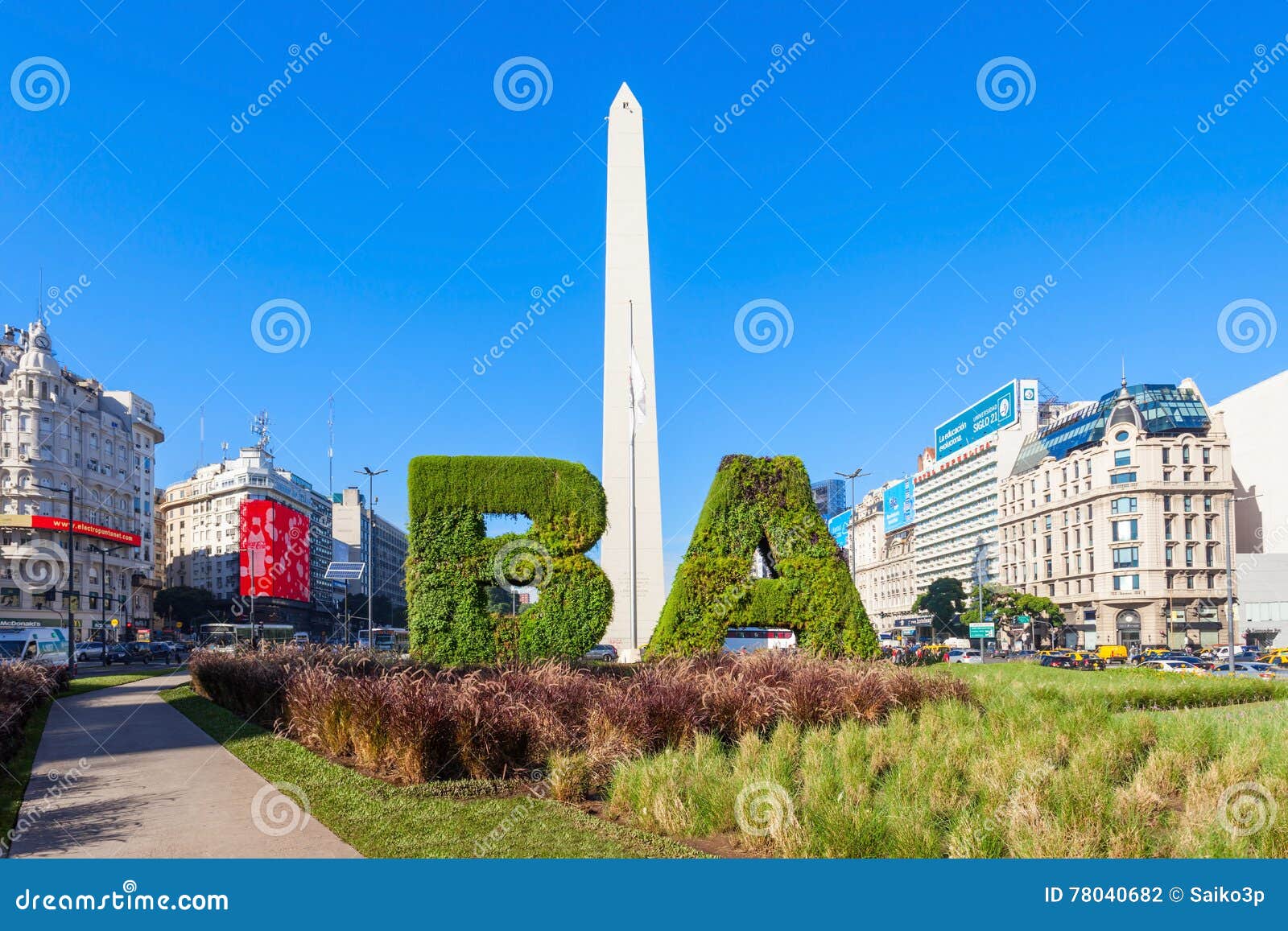 Muestra Y Obelisco De Buenos Aires Fotografía editorial - Imagen de ...