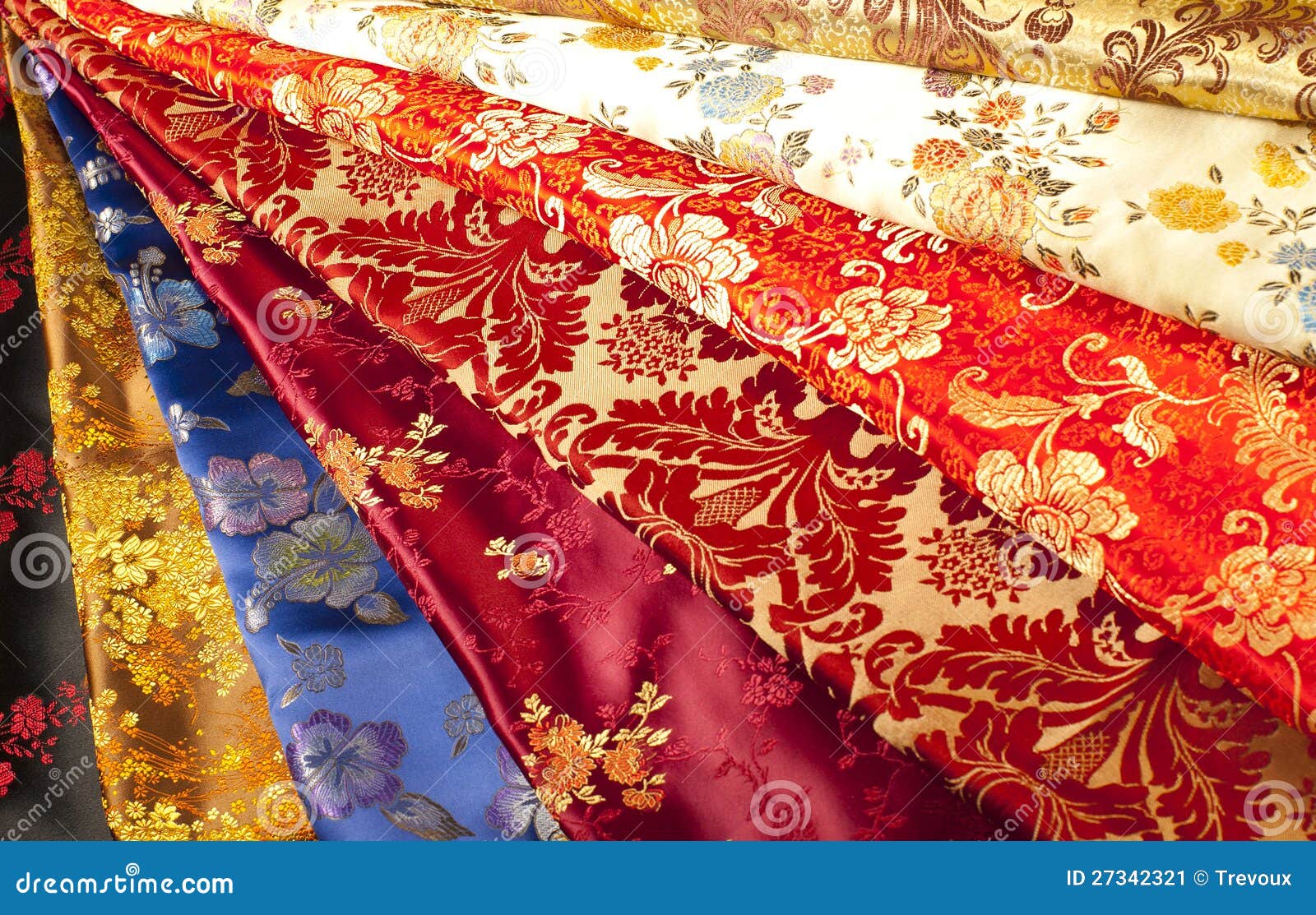 Muestras Coloridas De Seda China Imagen de archivo - Imagen: 27342321
