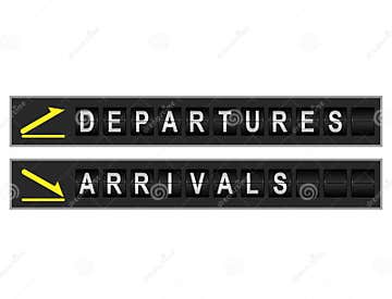 Muestras De Las Llegadas De Las Salidas Ilustración del Vector - Ilustración de vacaciones ...