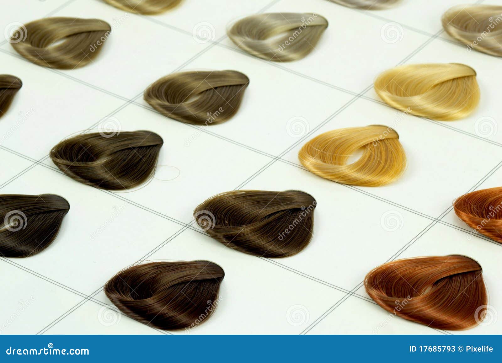 Muestras Del Color Del Pelo Imagen de archivo - Imagen de paleta ...