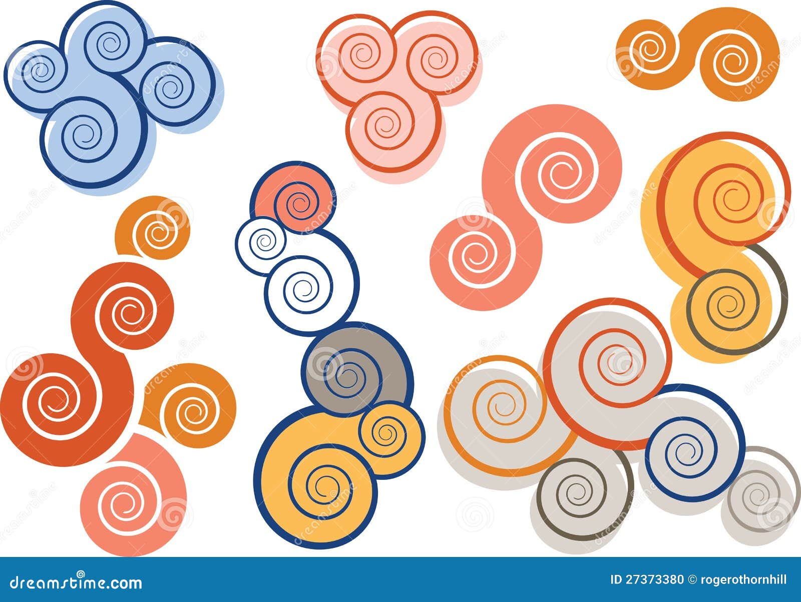 Muestras Espirales Abstractas Ilustración del Vector - Ilustración de ...