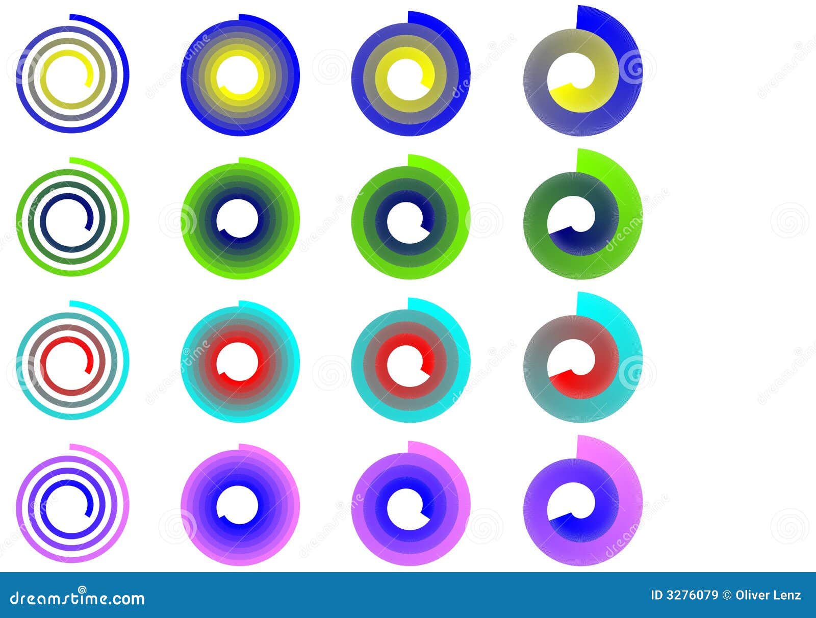 Muestras Espirales Coloridas Ilustración del Vector - Ilustración de ...