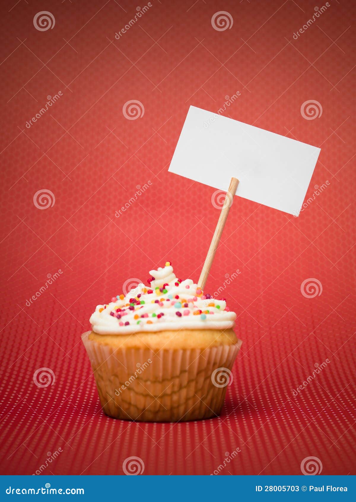 Muffin with banner stock image. Image of freshness, candy - 28005703