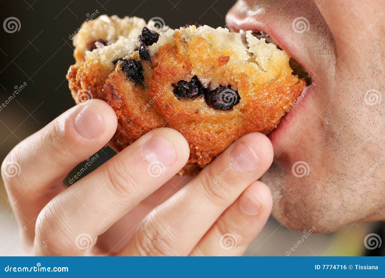 Muffin Being Eaten stock photo. Image of meal, snack, person - 7774716