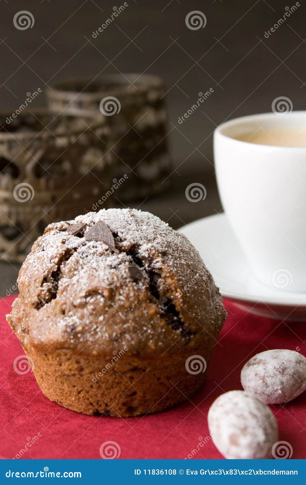 Muffin with Christmas Decoration Stock Photo - Image of dessert, bake ...